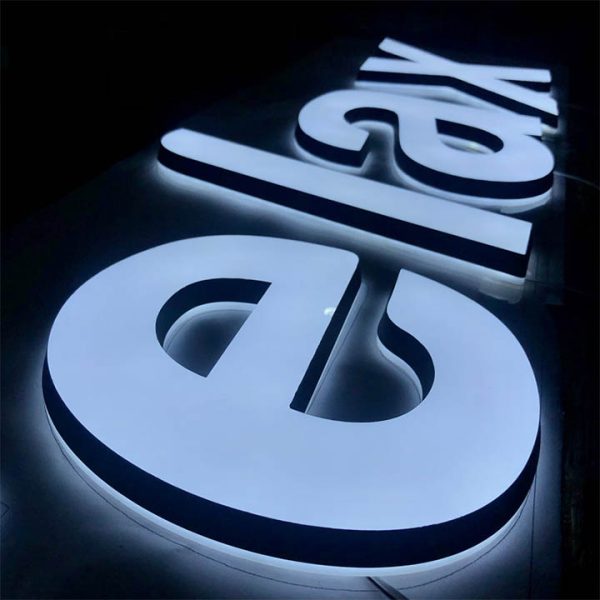 Outdoor Acrylic Led Illuminated Letters Sign 3D Signage Advertising ...